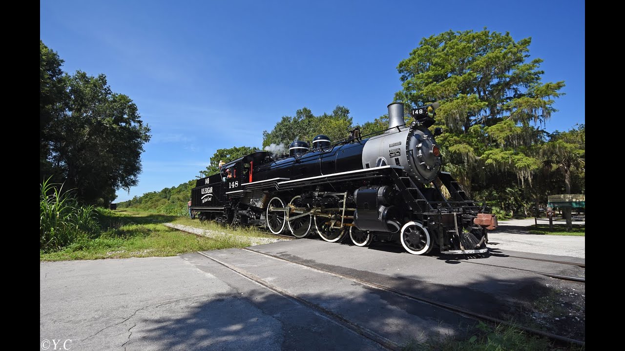 US Sugar #148 Steam Chase from Clewiston to Palmdale - YouTube