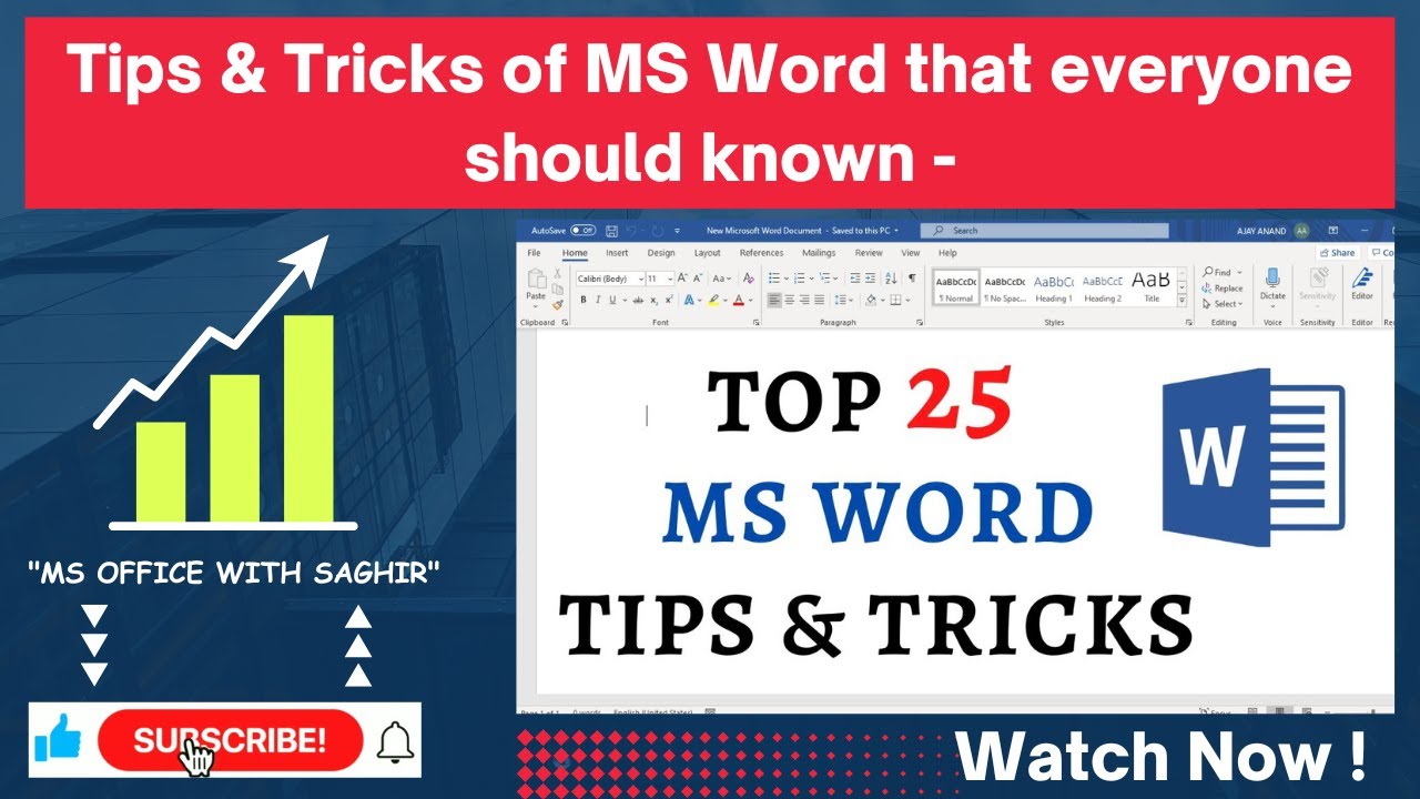 Lesson no. 34 - Tips & Tricks of MS Word that everyone should known ...