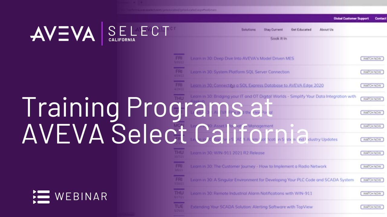 Training Programs at AVEVA Select California - YouTube