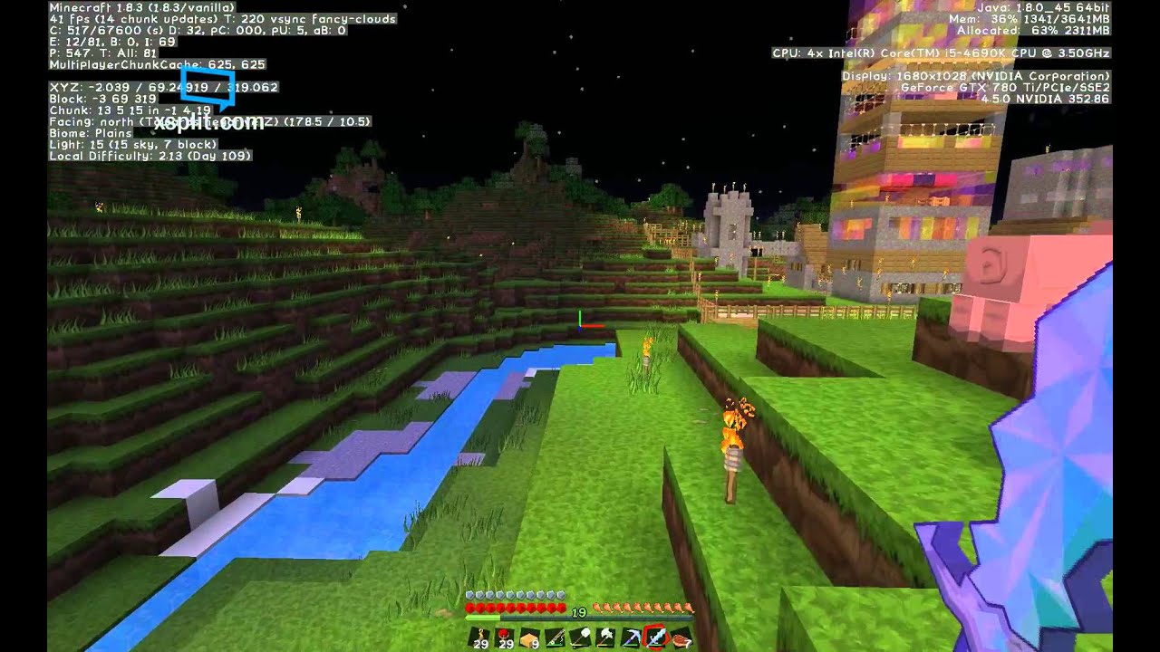 Minecraft Rainbow Stained Glass House - YouTube