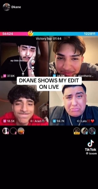 Dkane shows his edit on live #live #tiktok #dkane #lalogonebrazzy #arad ...