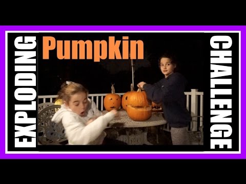 Exploding Pumpkin Challenge...Can Rubber Bands Explode a Pumpkin? | Flippin' Katie - YouTube