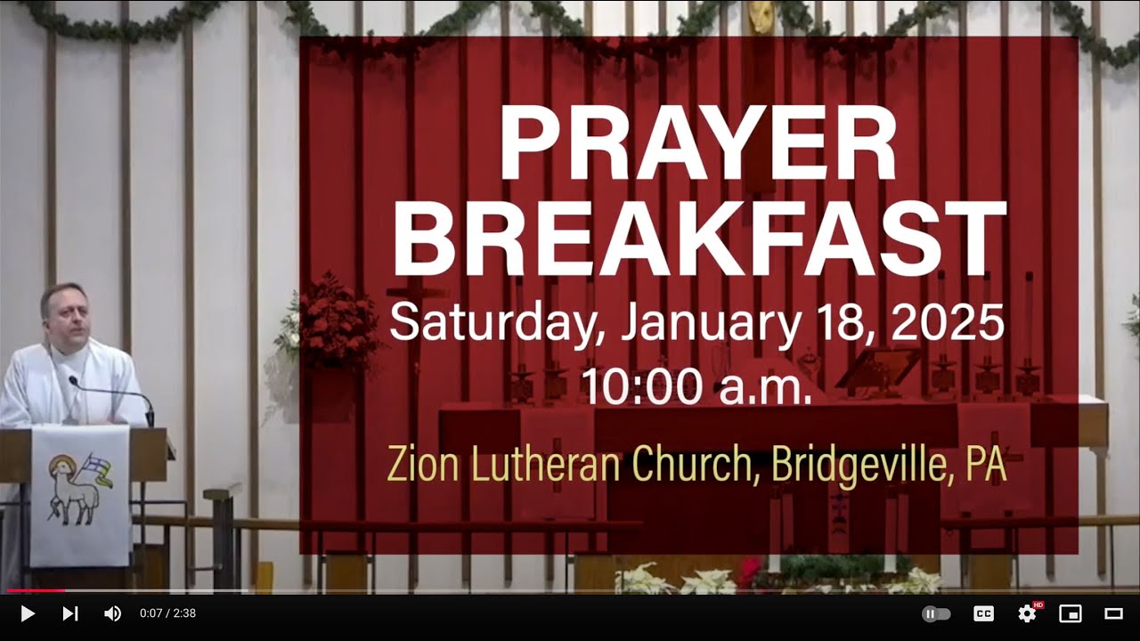 Prayer Breakfast at Zion Lutheran Church - YouTube
