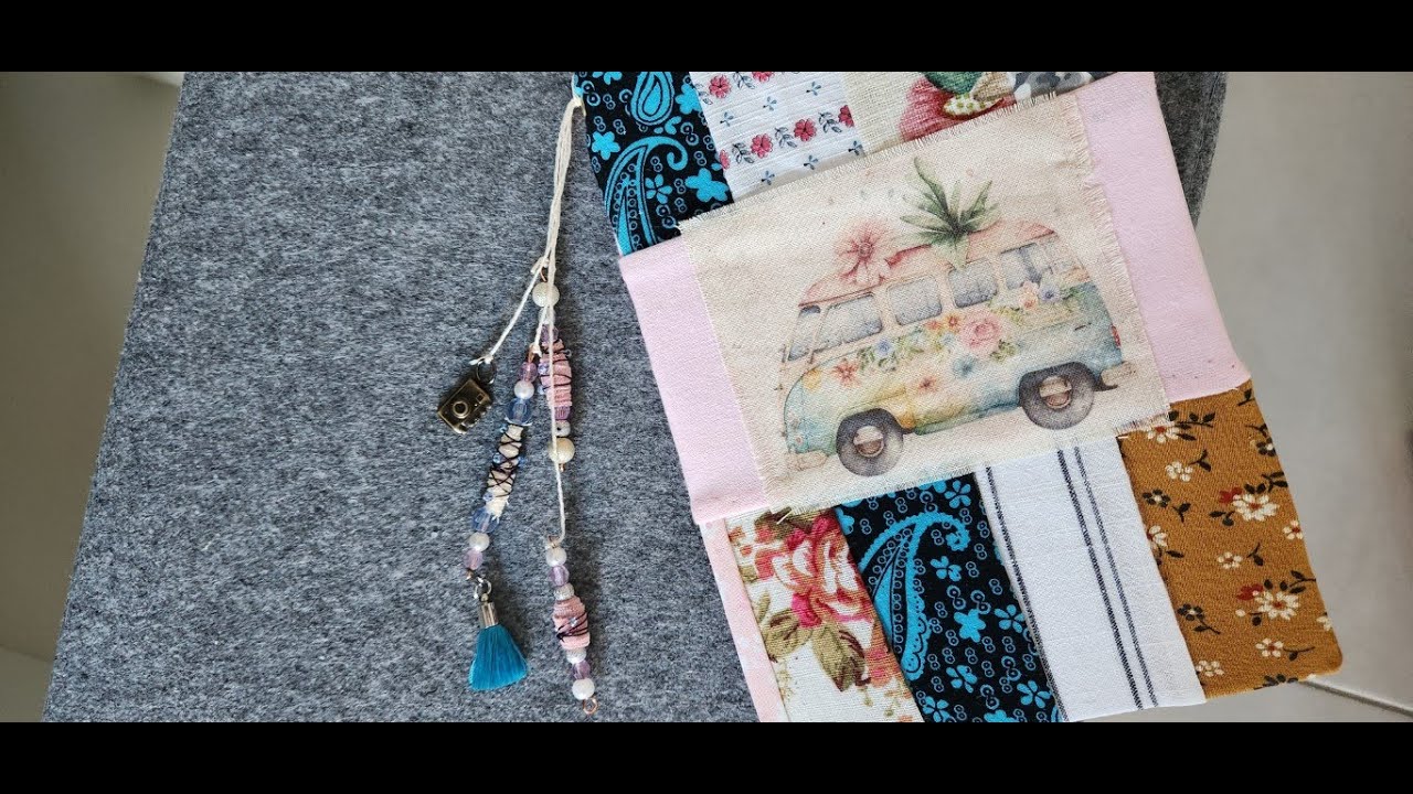 Boho Fabric Beads and Book Dangle tutorial - YouTube
