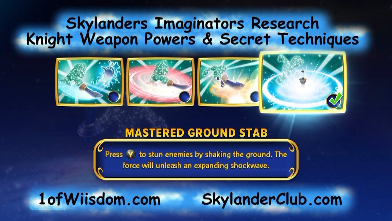 Skylanders Imaginators Research: Knight Weapon Powers & Secret ...