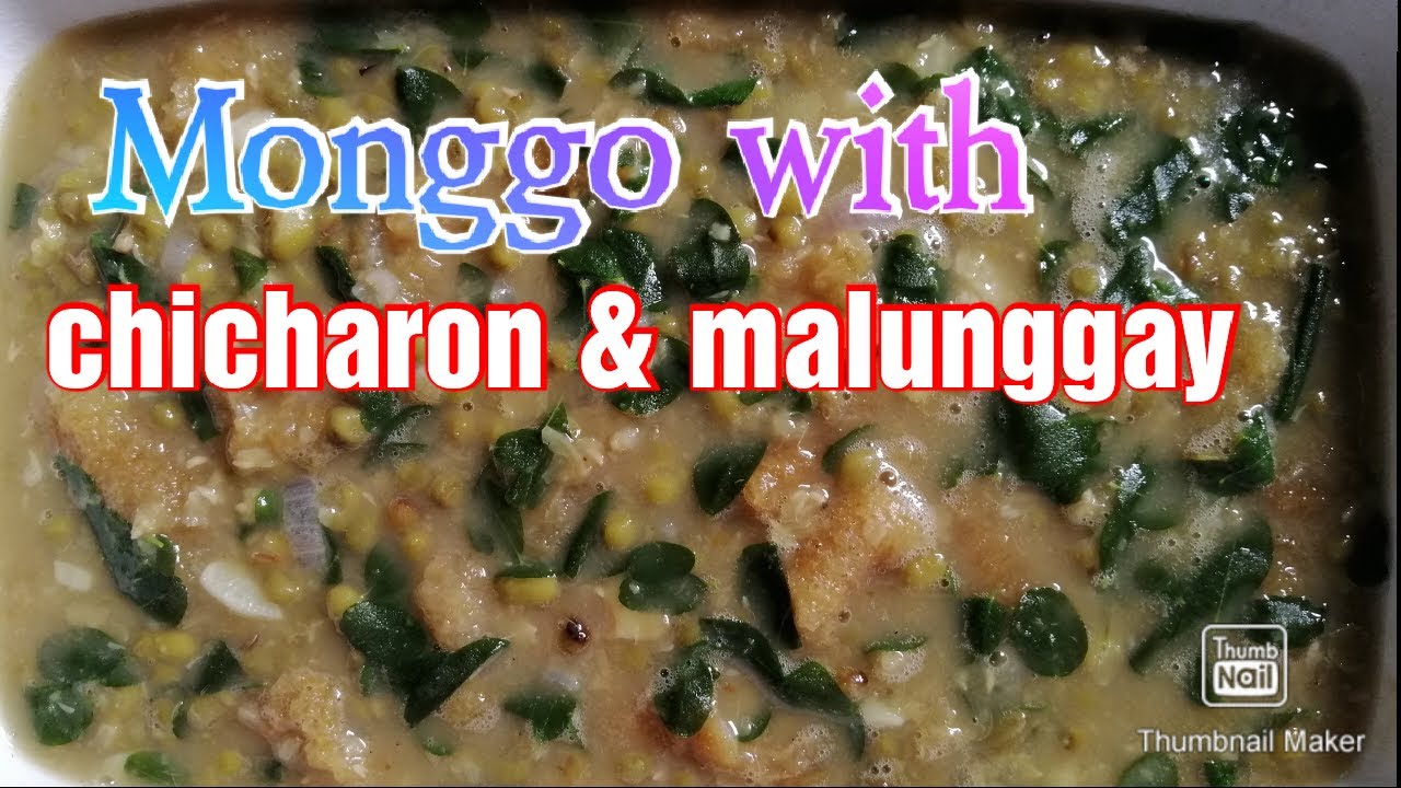 Simpleng lutong bahay(Ginisang monggo) w/malunggay&chicharon - YouTube