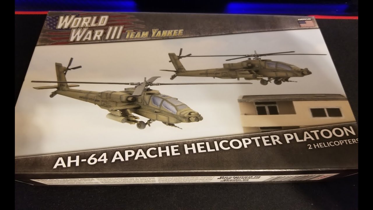 Team Yankee - AH 64 Apache Helicopter Platoon Unboxing - YouTube