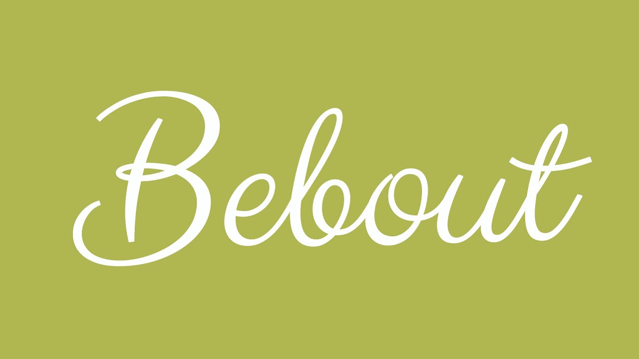 Learn how to Write the Name Bebout Signature Style in Cursive Writing ...