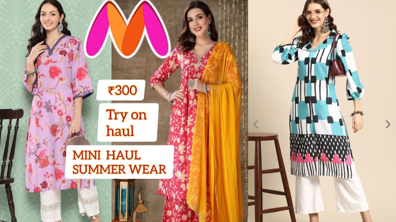 Myntra Haul | Summer collection | kurta set for summer |trendy kurtas ...