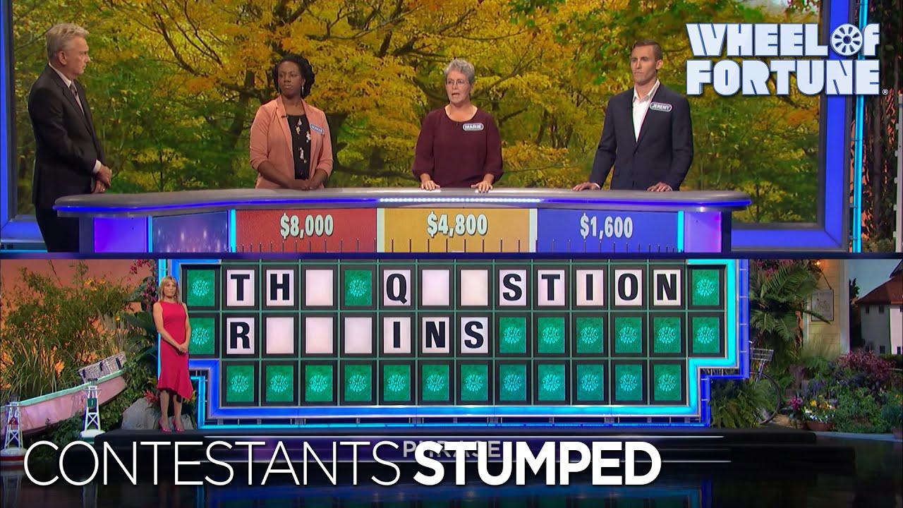 'The Question Remains' Puzzle Stumps Contestants | Wheel of Fortune ...