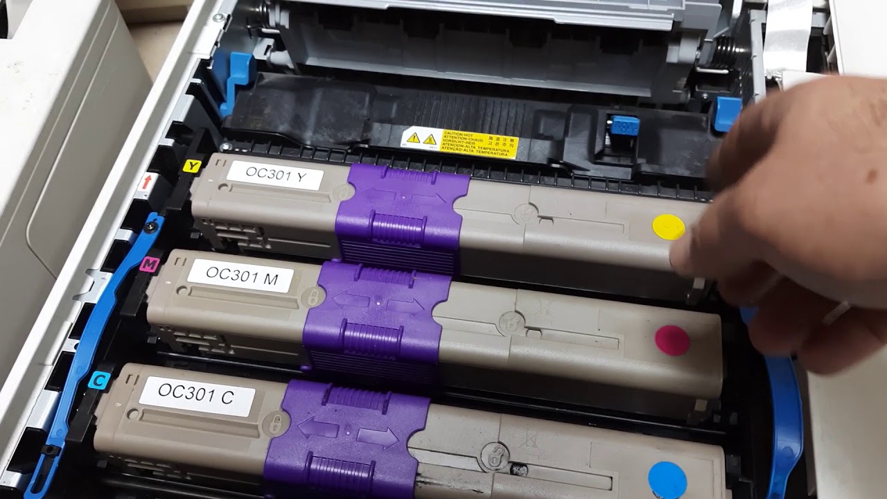 OKI C301dn, MC342 Paper Jam حل مشكلة تعليق الورق - YouTube