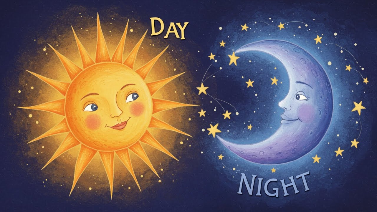 Day & Night – A Magical Bedtime Story Song for Kids! 🌞🌙 | Animated ...