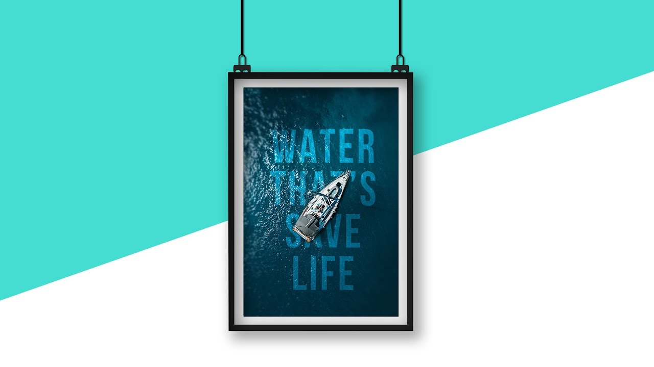 Photoshop Tutorials Displacement Water Poster Design - YouTube