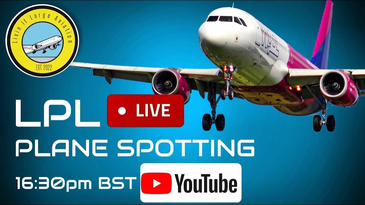 Liverpool John Lennon Airport LIVE Plane Spotting With RAF Flyby - YouTube