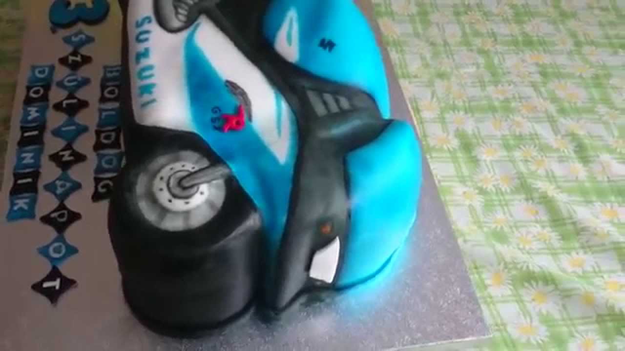 Suzuki GSXR motorbike cake - YouTube