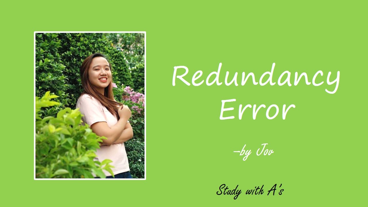 Redundancy Error | English Grammar| Study with A's - YouTube