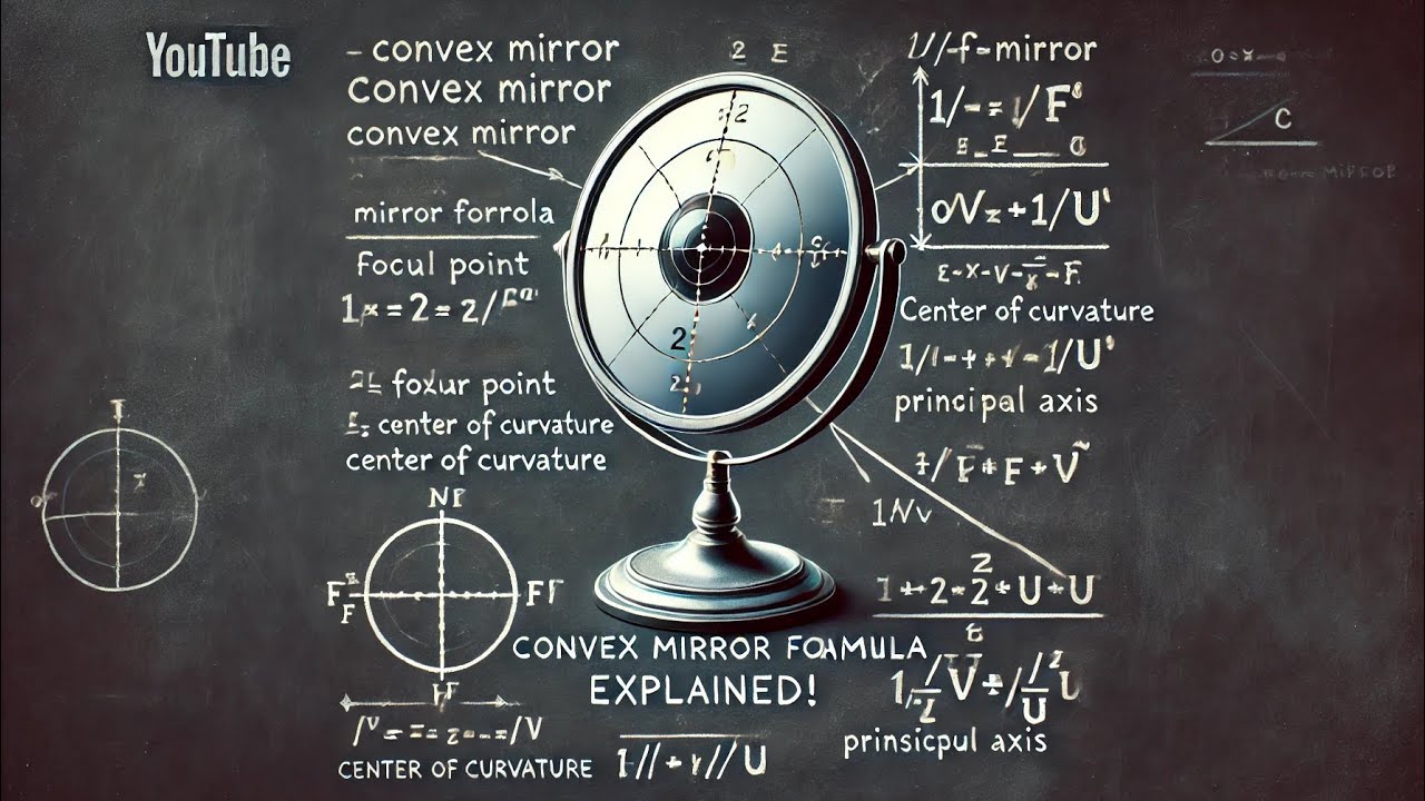 Derivation of mirror formula by using convex mirror. Class 11 physics. - YouTube