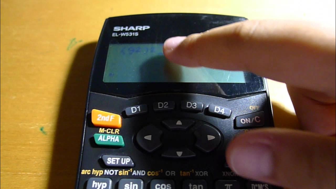 Calculator tricks using Sharp EL-W531S Writeview. - YouTube