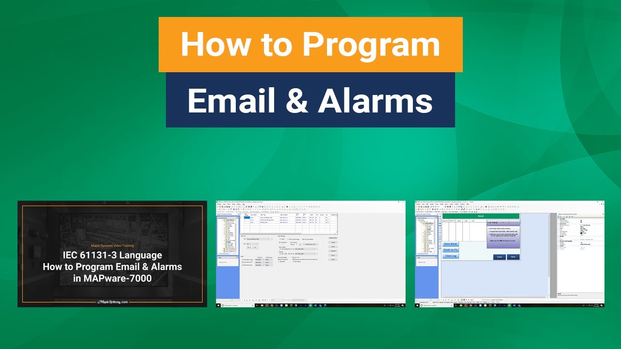 How to Program Email and Alarms - YouTube