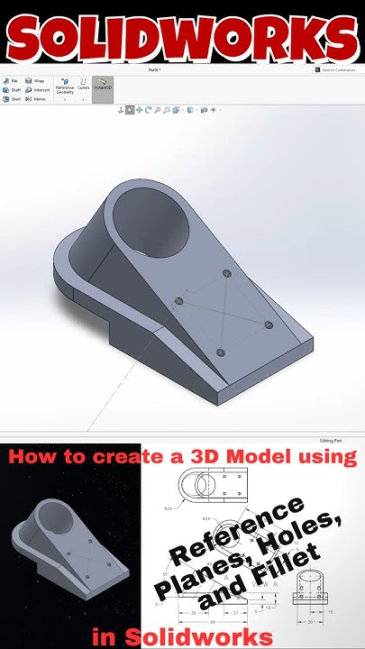 Solidworks - Reference Planes, Holes, and Fillet - YouTube