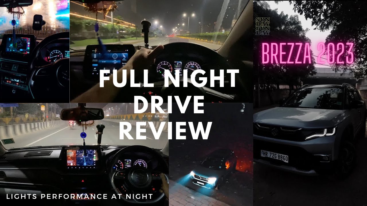 All New Brezza 2023 at Night | Full Night Drive Review | Lights ...