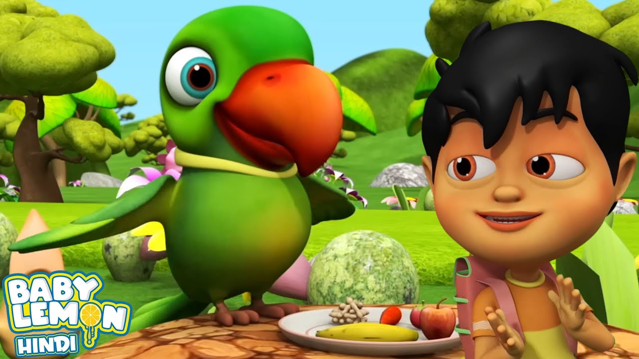 Main Tota, मैं तोता, Hindi Nursery Rhymes for Kids - YouTube