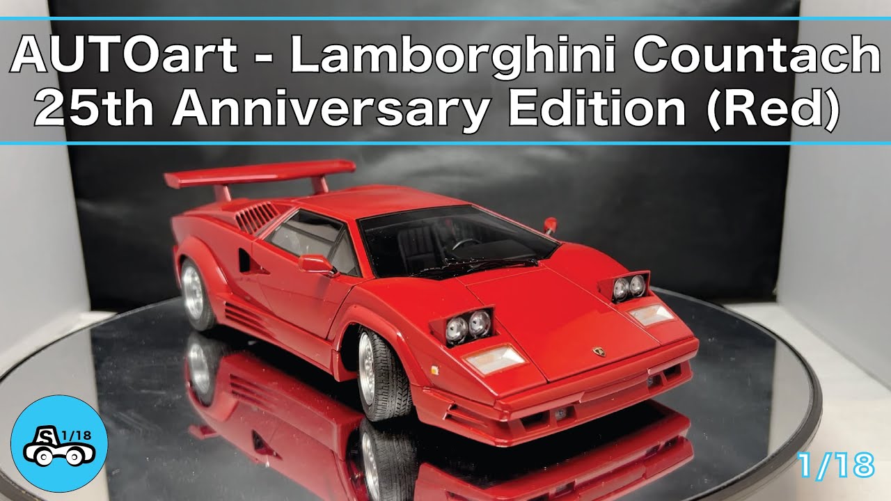 AUTOart Lamborghini Countach 25th Anniversary Edition (Red) 1/18 - YouTube