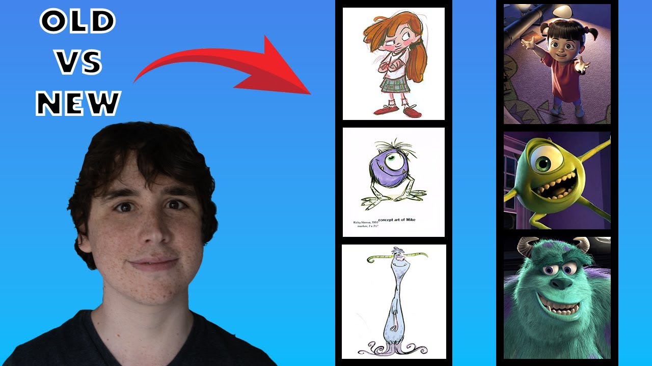 Monsters Inc The Early Versions of Mike sully and Boo - YouTube
