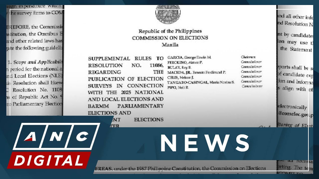 Comelec issues guidelines for election surveys | ANC - YouTube