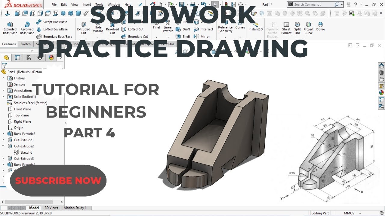 SOLIDWORKS Tutorial: Easy Techniques for Beginners #solidworks - YouTube