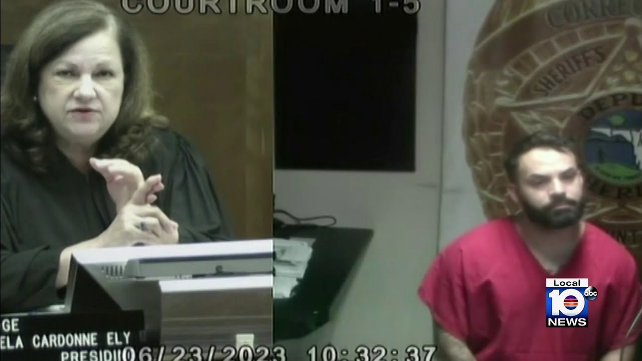 Hialeah police officer appears in bond court after being accused of having sex with minor - YouTube