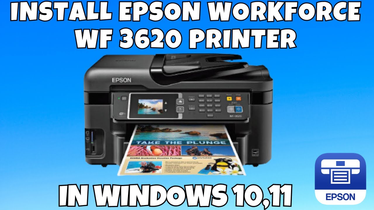 How To Download & Install Epson WorkForce WF 3620 Printer Driver in ...