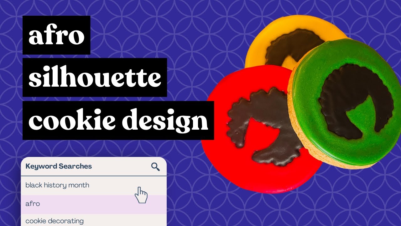 How to Make an Afro Silhouette Cookie Design | Black History Month ...
