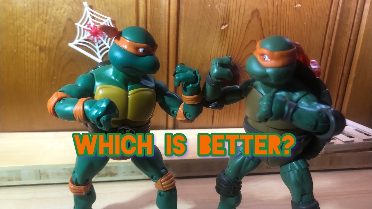 Tmnt classic collection Mikey and ninja elite mikey comparison - YouTube