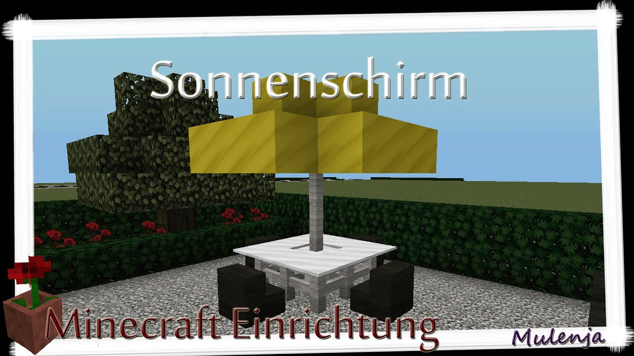MINECRAFT - Sonnenschirm / Einrichten in Minecraft - YouTube