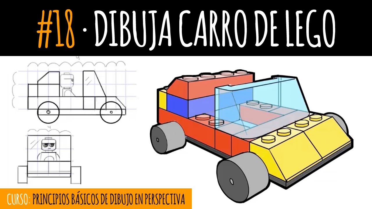 Dibuja carro de LEGO (Curso de dibujo) - YouTube