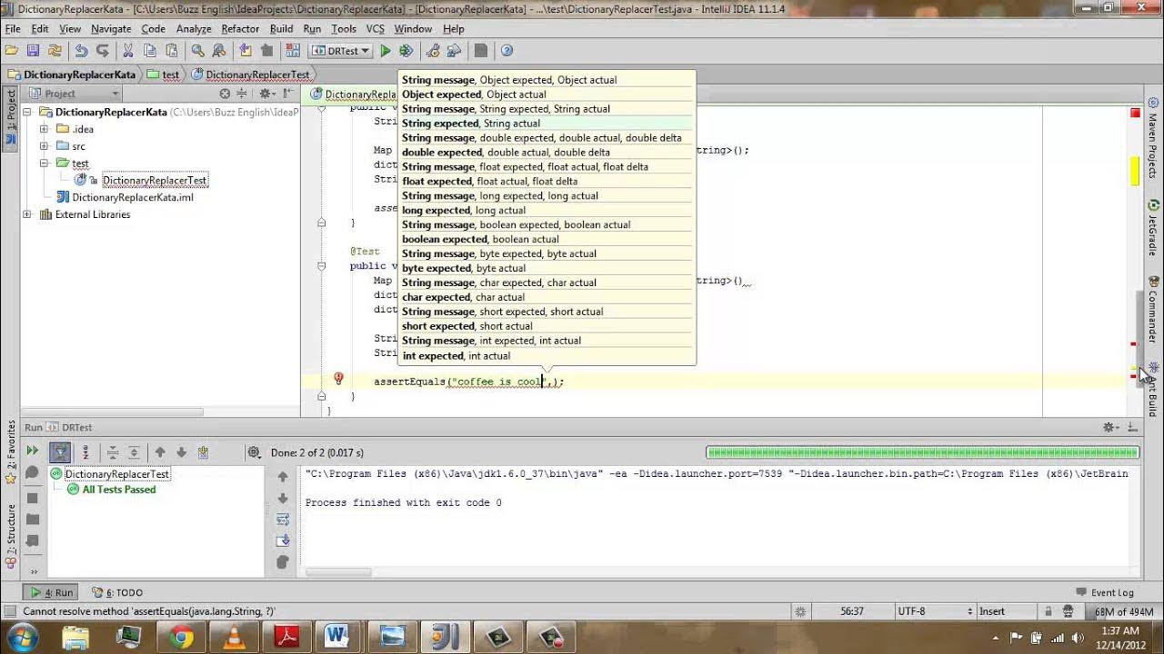 Dictionary Replacer Kata (TDD) - YouTube