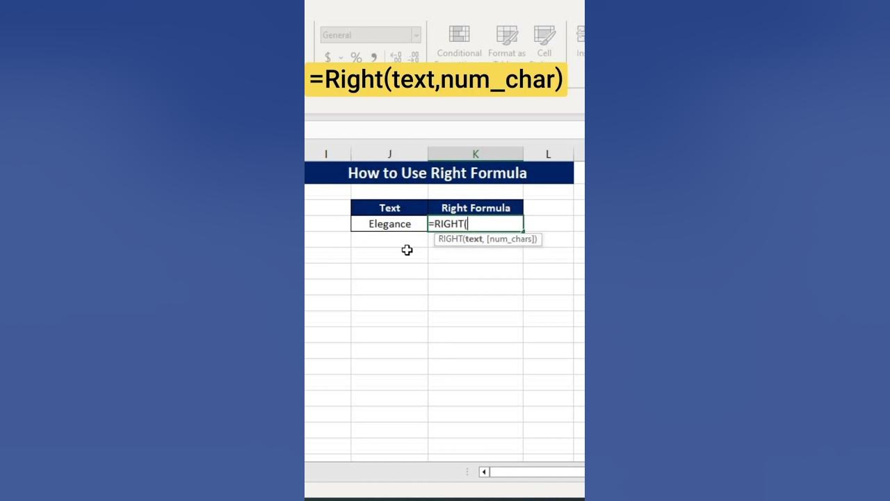 How To Use Right Formula msexcel shortsvideo excel shortsfeed how-to-use-right-formula-msexcel-shortsvideo-excel-shortsfeed