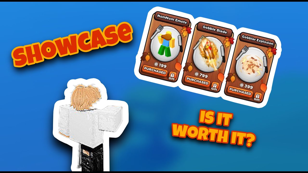 Thanksgiving pack showcase in blade ball roblox - YouTube