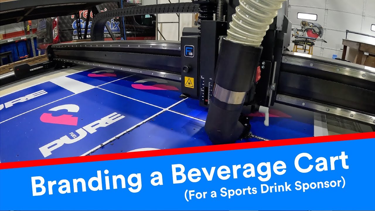 Branding A Beverage Cart for PURE FUEL | Steve The Graphics Guy - YouTube
