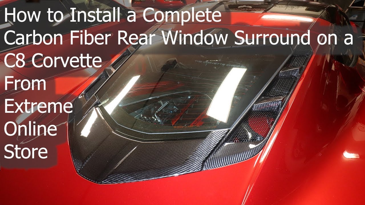 Corvette C8 Coupe Carbon Fiber Rear Hatch Vent & Window Trim ...