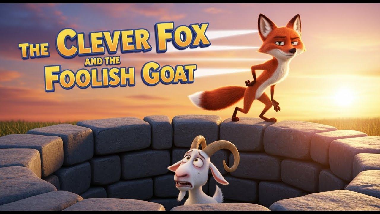 The Clever Fox and the Foolish Goat | Chocobanana Moral Stories for ...