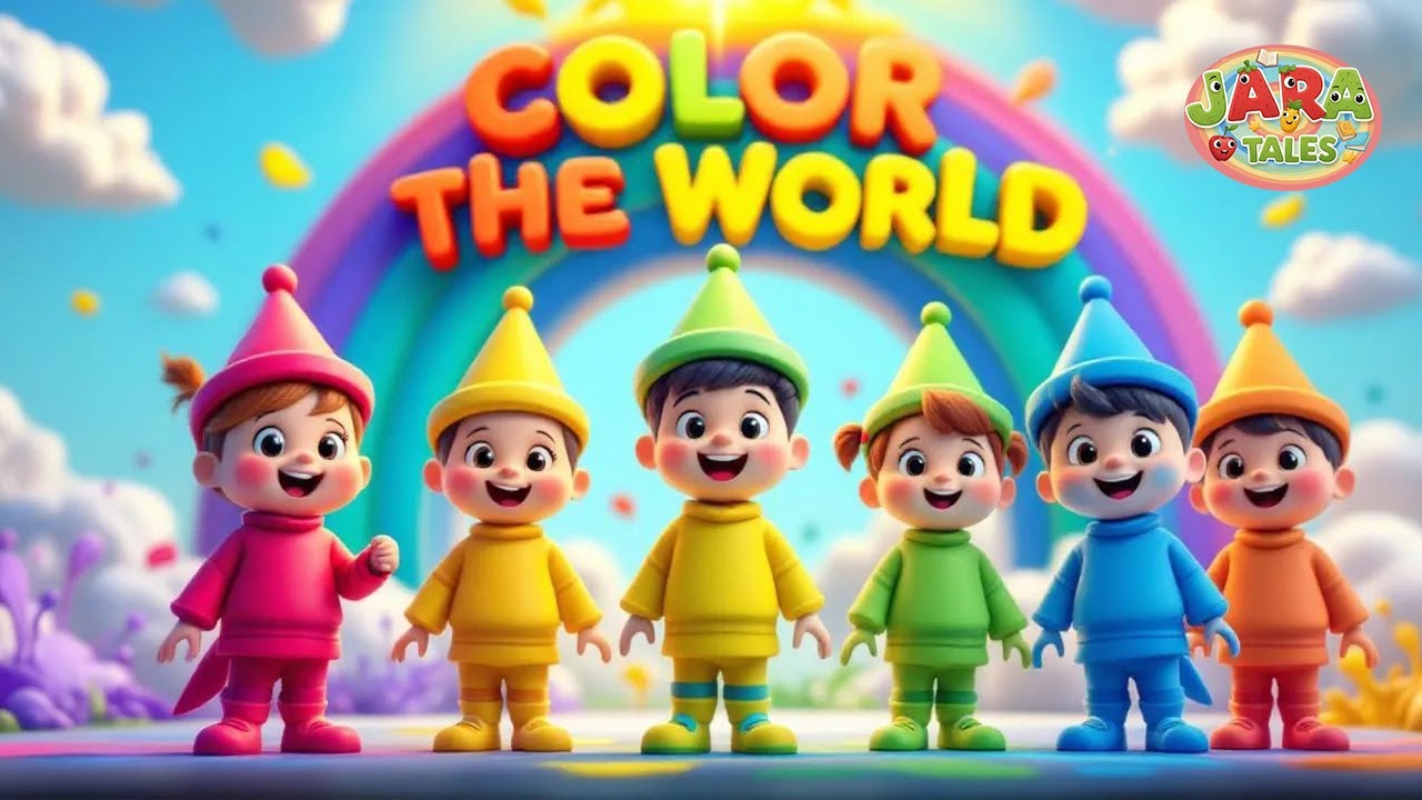 Color the World Song for Kids | Rainbow Colors Song Nursery Rhymes ...