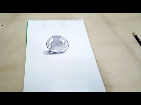 Painting a 3D Crystal Ball in Watercolors - YouTube