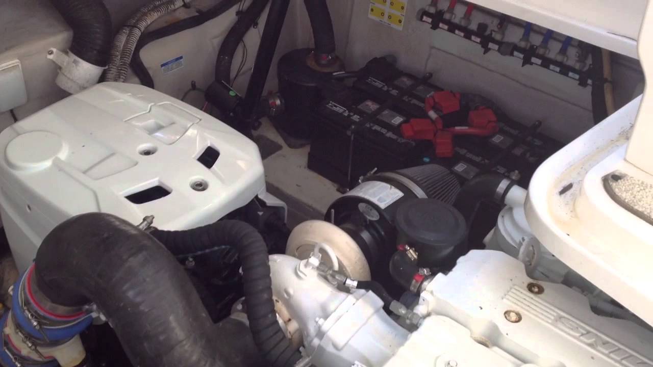 38 Sea Ray Sundancer IPS Diesel Engine Room 2 - YouTube