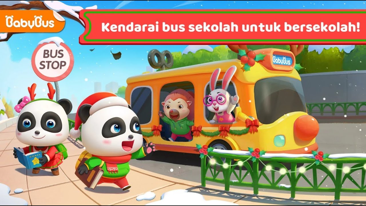 BAYI PANDA BERANGKAT SEKOLAH BERSAM BABY BUS KiKi,MiuMIu DAN TEMAN ...