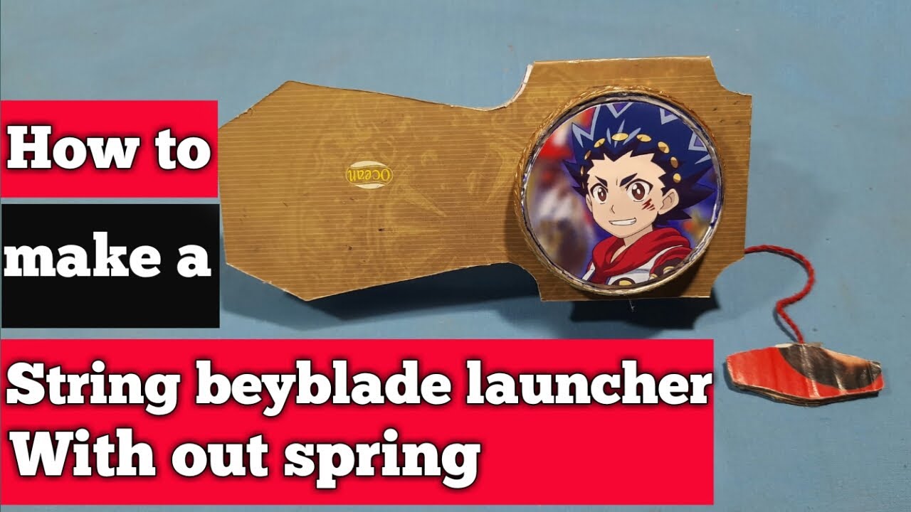Without spring string launcher making idea | make card board string ...
