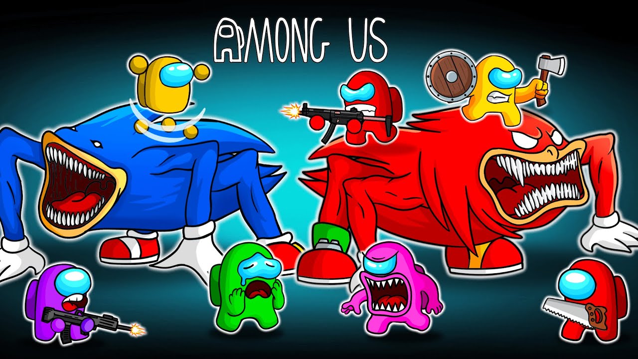 SHIN SONIC TAPES SYMBIOISIS Knuckles VS 어몽어스 | AMONG US FUNNY ANIMATION ...