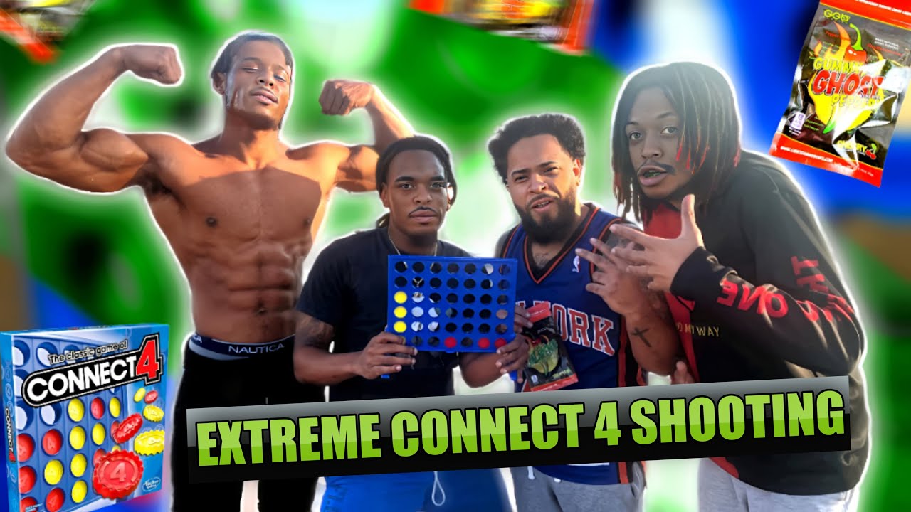 Extreme connect 4 shooting 🏀 *loser eats Gummy Ghost pepper* - YouTube