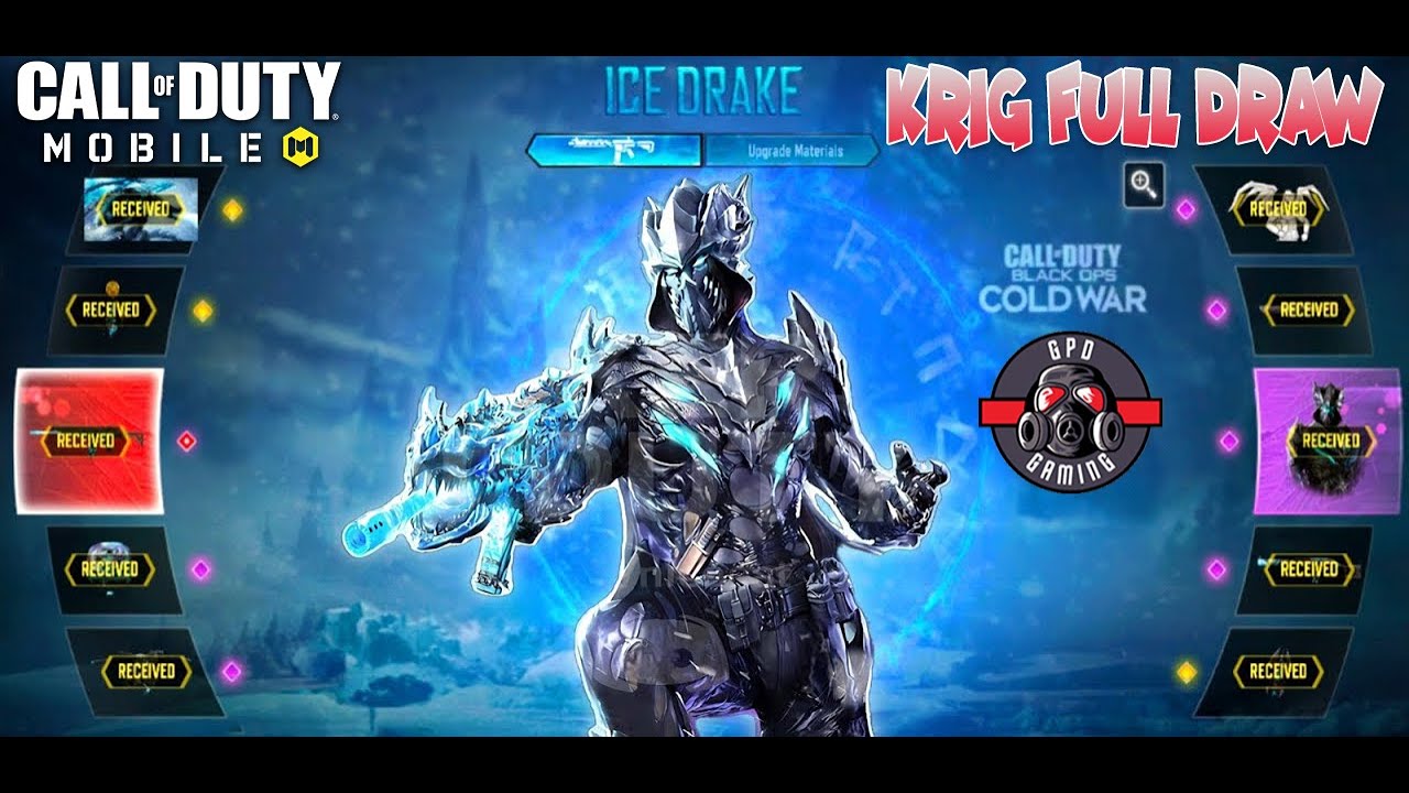 Mythic Krig 6 Ice Drake Full Draw | CODM - YouTube | Call of Duty ...